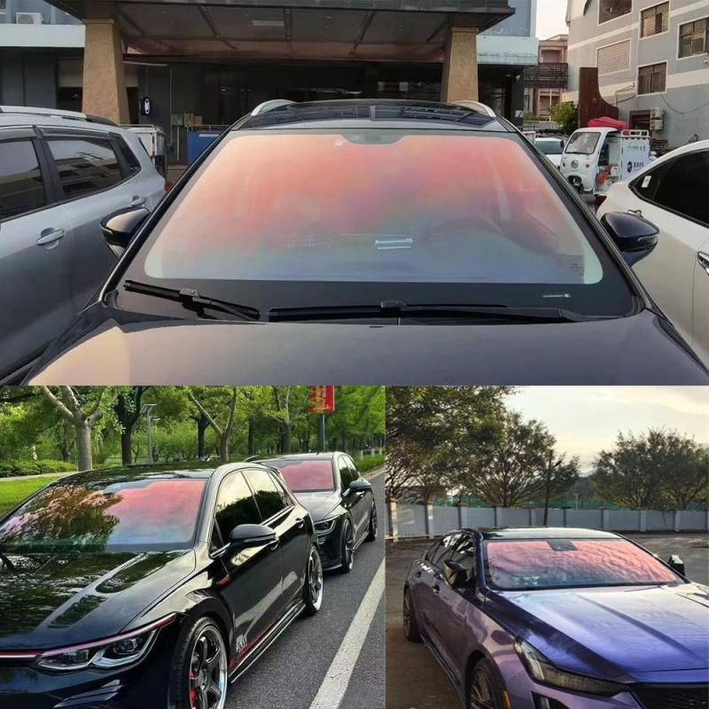 Window Tint Film for Cars, Chameleon Red Purple Car Window Tint, 80% ...