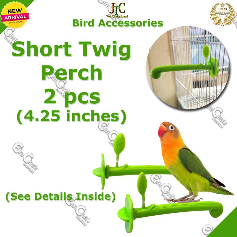 JTC Bird Accessories: SHORT Twig Perch (2pcs inside) (Green) - TikTok ...