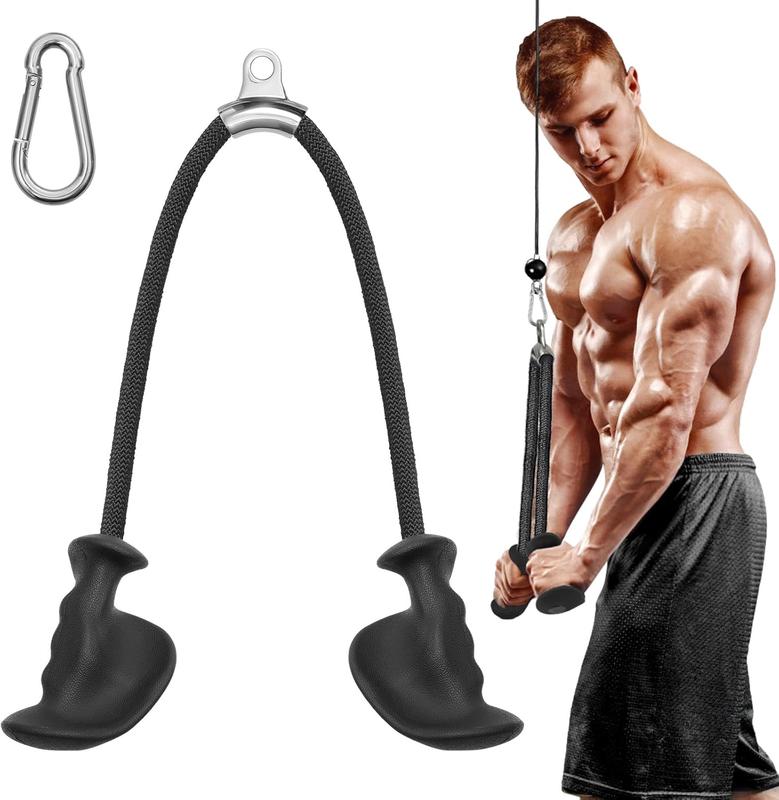 Tricep Rope with Ergonomic Tricep Rope Attachment, Tricep Pull Down ...