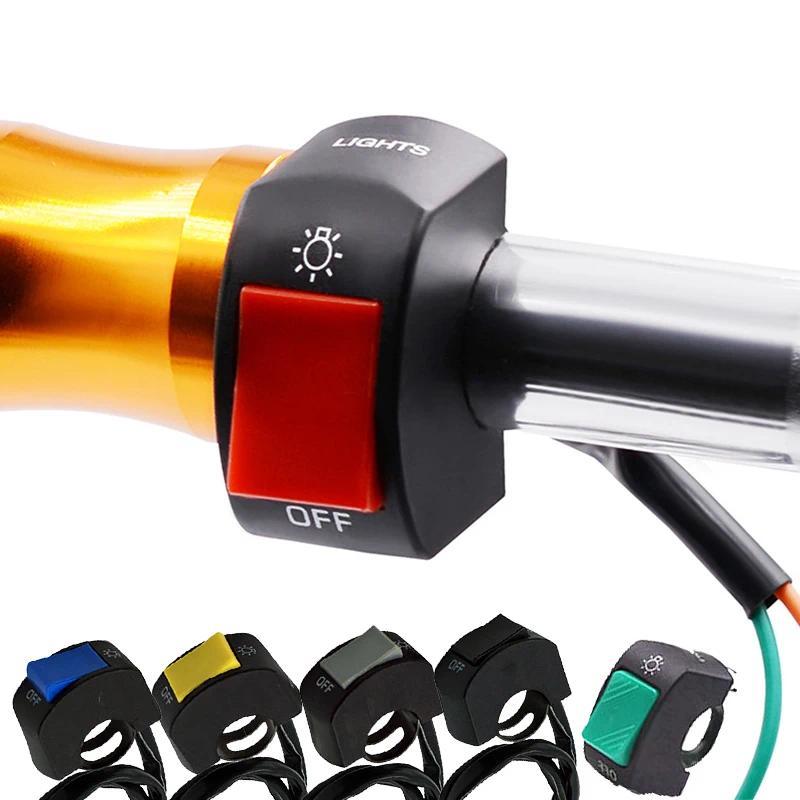 22mm Universal Motorcycle On-Off Switch Handlebar Button Bullet ...