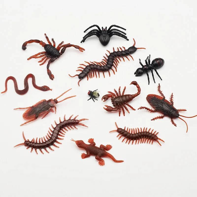 20Pcs Simulation Plastic Bugs Fake Spiders Scorpion Flies Ba - TikTok ...