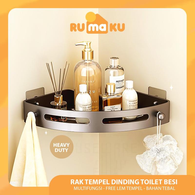 Rumaku Rak Tempel Dinding Toilet Multifungsi Serbaguna Bahan - Shop ...