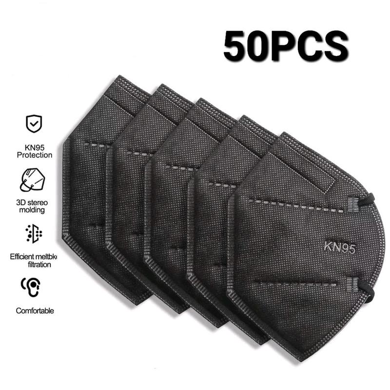 50 PCS Masker KN95 Hitam Embos Kawat Dalam No Box 50pcs - Shop | Tokopedia