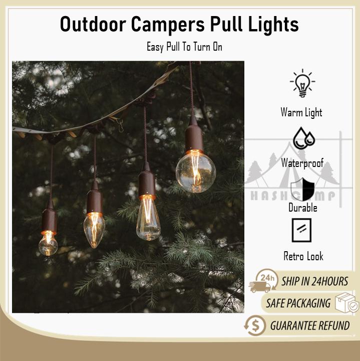 Waterproof Camping Hanging Pull String Light Atmosphere Lamp - TikTok ...