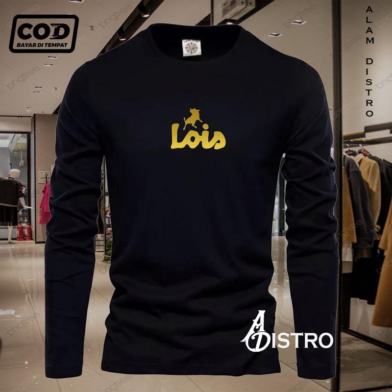 Kemeja-T Distro, Lengan Panjang, Tema LO ADVENTURE, Tekstur Premium ...