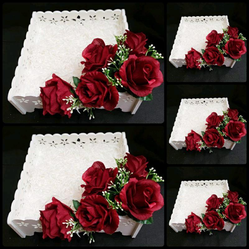 Dulang hantaran siap gubah pallet putih tunang khawin wedding (5 ...