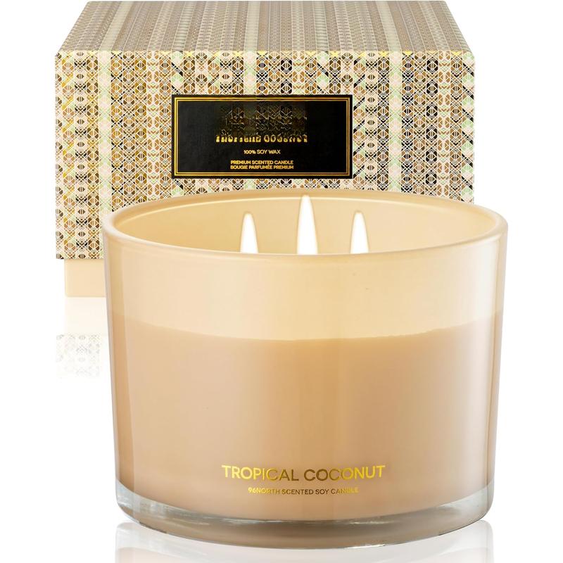 Luxury Coconut Soy Candle | Large 3 Wick Jar Candle | Up to 50 - TikTok ...