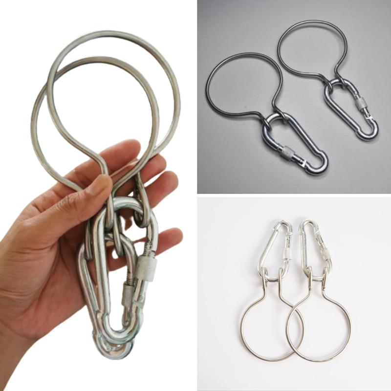 High Quality 2pcs Carabiner Hook Snap Clip with Ring for Hammock/Duyan ...