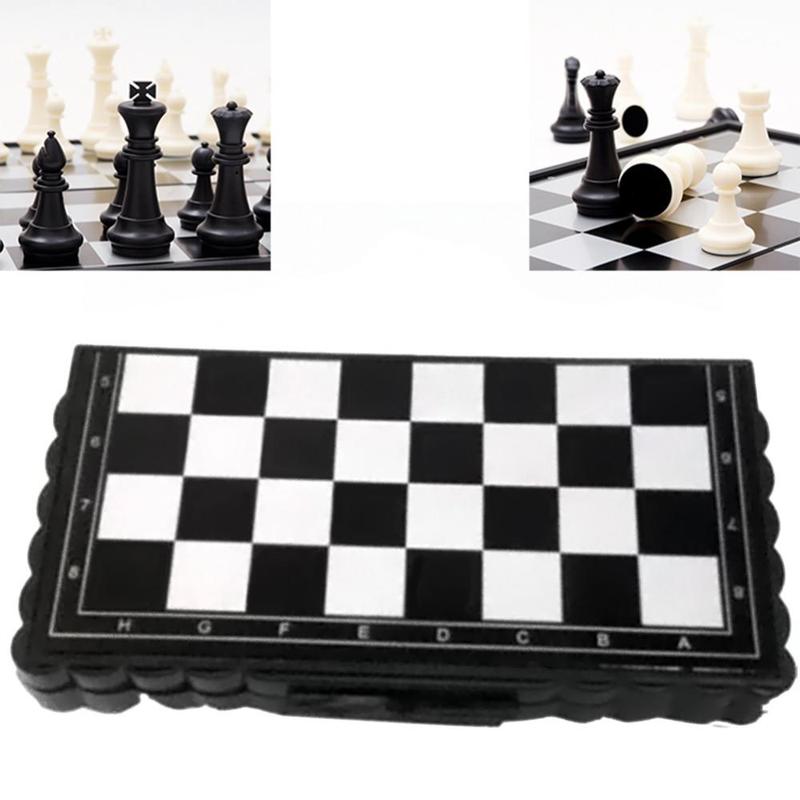 Set Catur, Papan Catur Lipat Perjalanan Magnetik, Kepingan Catur ...