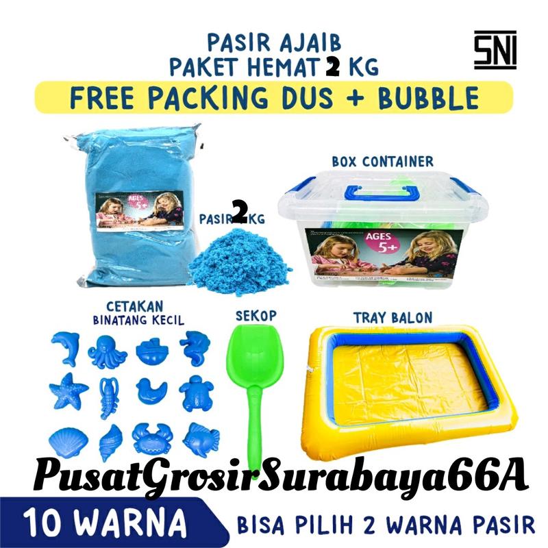 Mainan pasir ajaib lengkap anak 2 kg - Mainan Edukasi Pasir - Shop ...