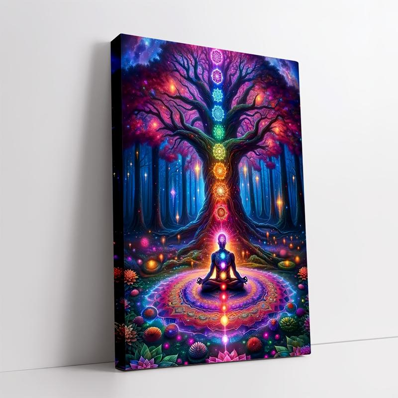 A Tree of Life Healing Chakras Canvas Wall Art, 3.81cm Thick - TikTok ...
