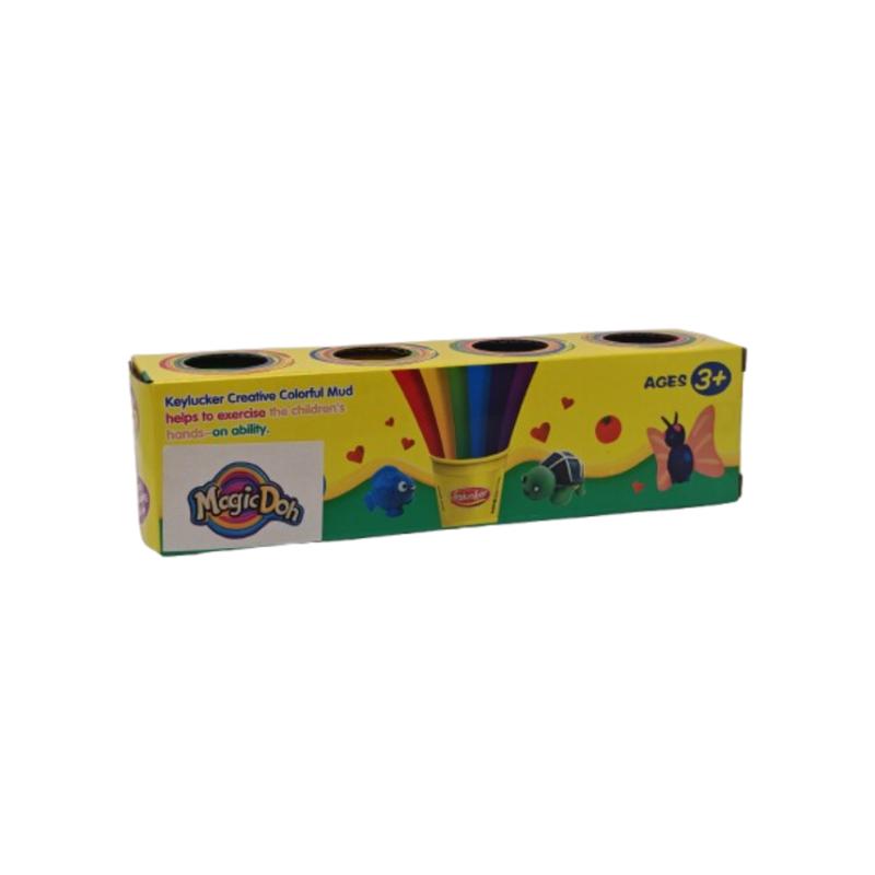 Magic Doh Dough Mini Pack of 4 – Soft, Crack-Free Moulding Clay ...