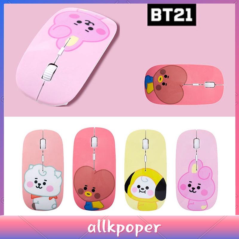 Kpop BT21 wireless mouse rechargeable silent gaming mouse fo - TikTok ...