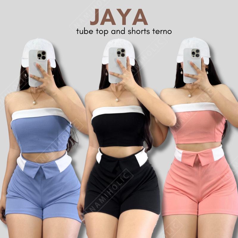 Namiholic Jaya Tube Top and Shorts Terno I Crepe Fabric I XS - TikTok Shop Philippines