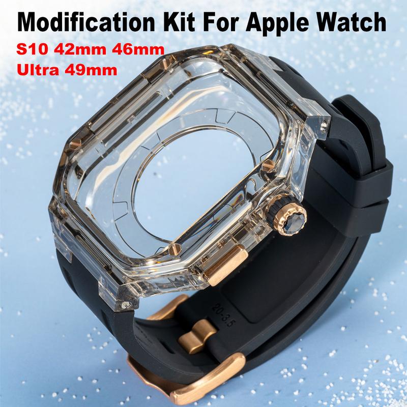Modification Kit For Apple Watch S10 42mm 46mm Strap+Transparent ...