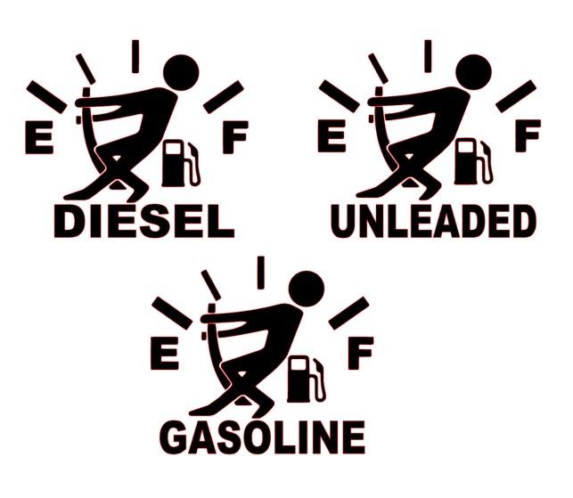 Car Gas Tank Vinyl Sticker *UNLEADED *DIESEL * GASOLINE - TikTok Shop ...
