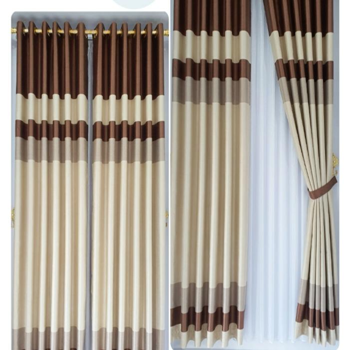Gorden Blackout Pelangi Mewah Tirai Jendela Minimalis Motif Kombinasi ...