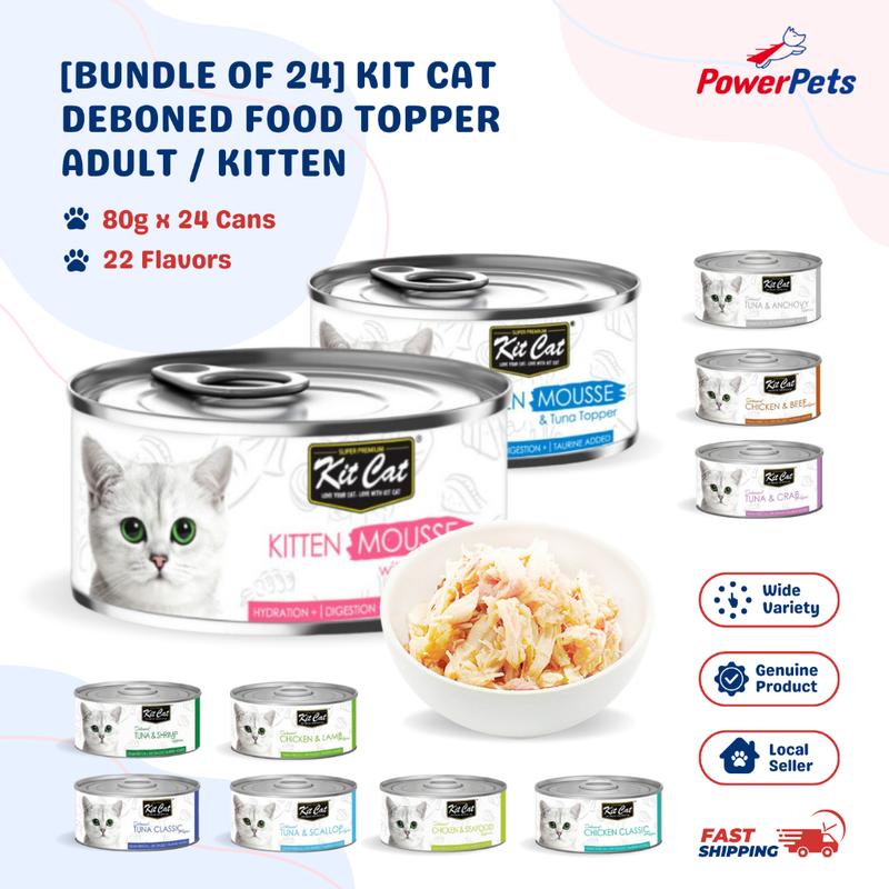 [Bundle of 24] Kit Cat Deboned Food Topper Adult / Kitten 80 - TikTok ...