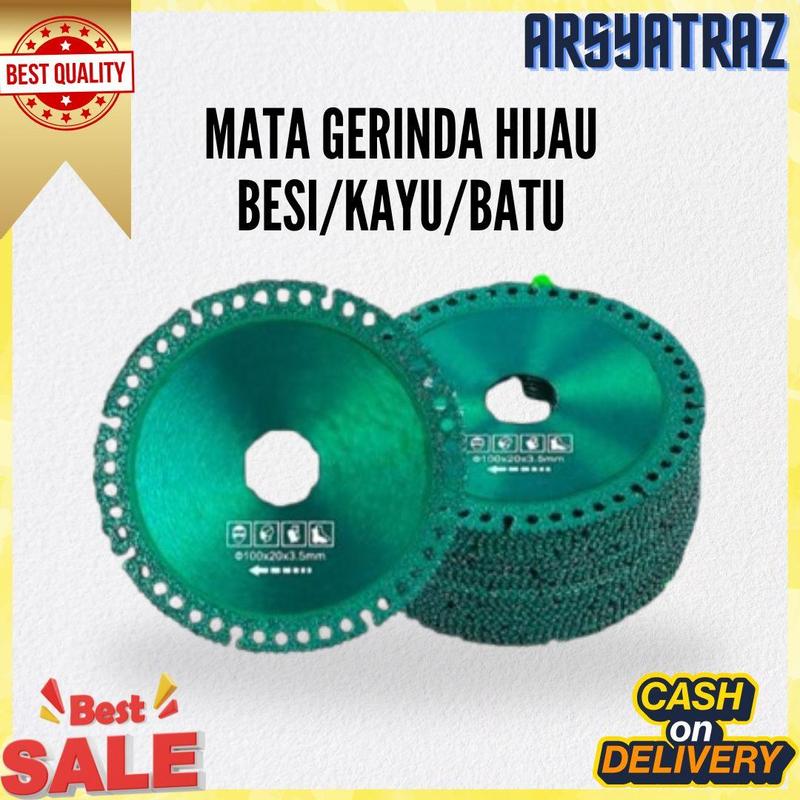 MATA GERINDA HIJAU GERIGI BESI/KAYU/BATU CUTTING DISC DIAMOND SAW BLADE ...