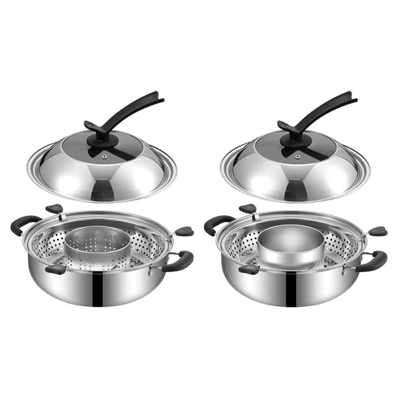 Hotpot Pot Lifting Chafing Dish Basin Rotating Hotpot Soup Pot - TikTok ...