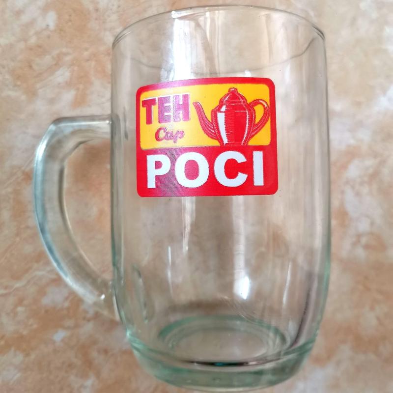 y- gelas beling teh poci cangkir mug gagang tebal kaca ASLI 100% - Shop ...