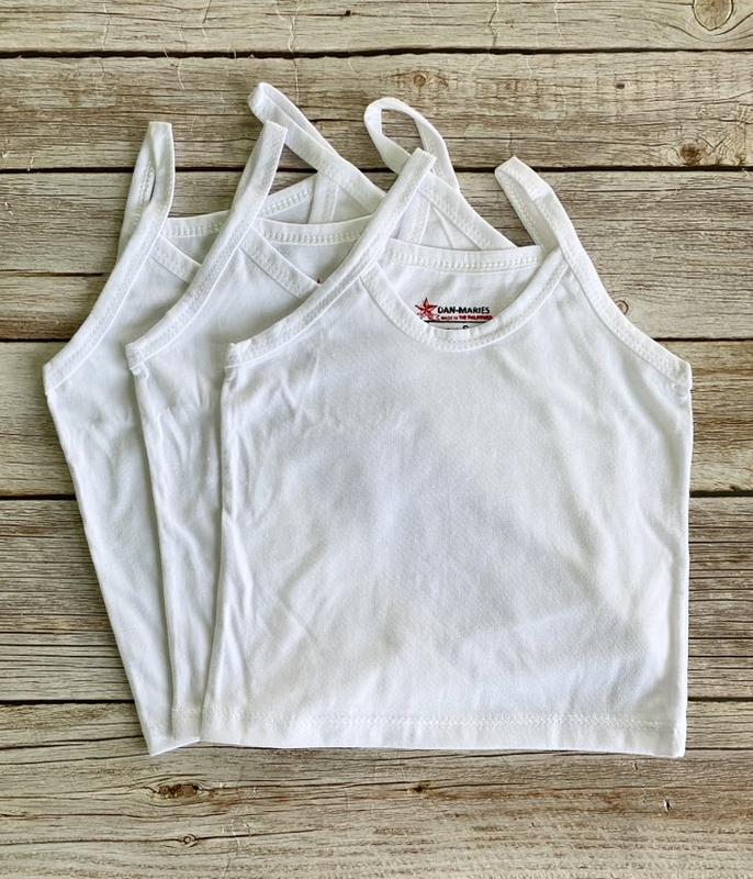 1 pc DM Kids Spaghetti Top Sando I Plain White I 100% Cotton - TikTok ...