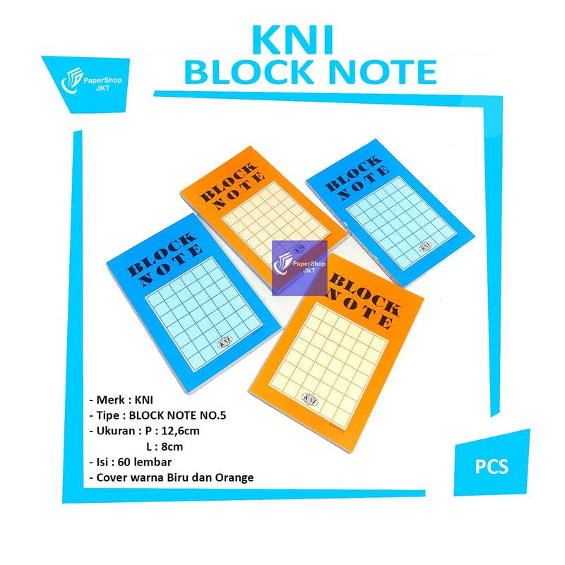 KNI BUKU CATATAN/NOTEPAD BLOCK NOTE NO 5 KECIL [ PCS ] - Shop | Tokopedia