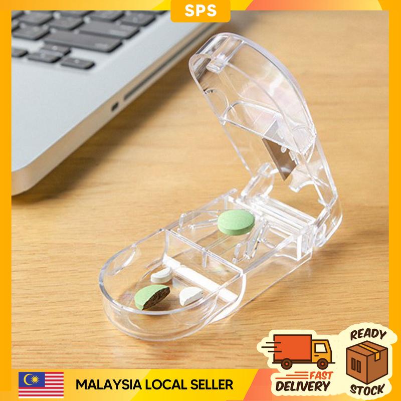 SPS PORTABLE MEDICINE PILL CUTTER BOX/ PILL SPLITTER STORAGE - TikTok ...
