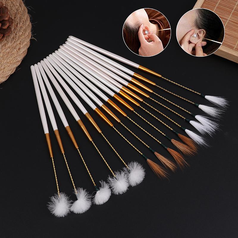 5Pcs Goose Chicken Feather Earpick Wax Remover Curette Ear Dig - TikTok ...