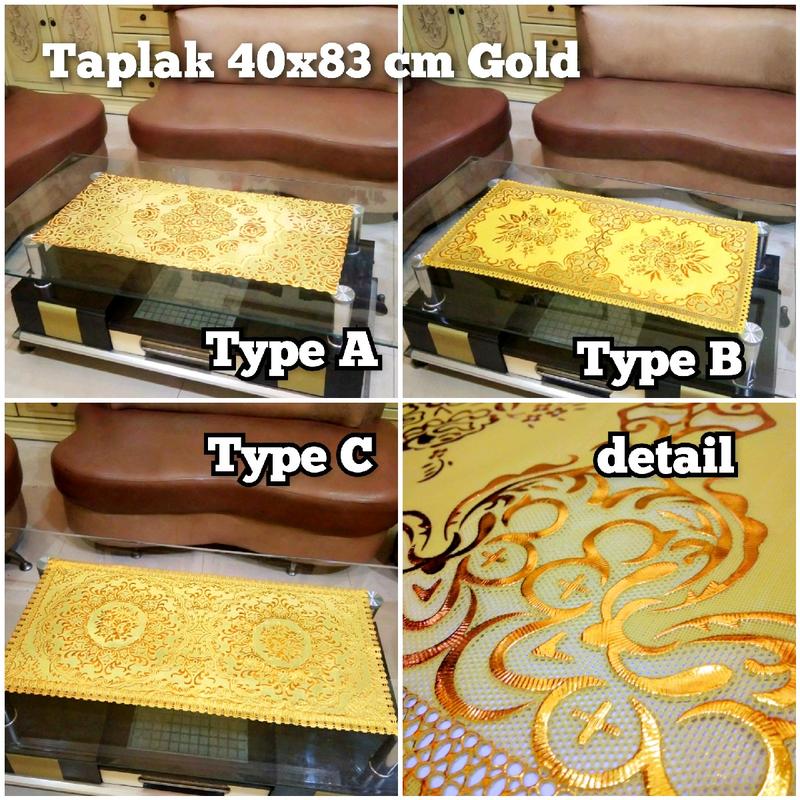 TAPLAK GOLD 40X83 CM EMAS KUNING MOTIF BUNGA MAWAR TAPLAK BATIK - Shop ...