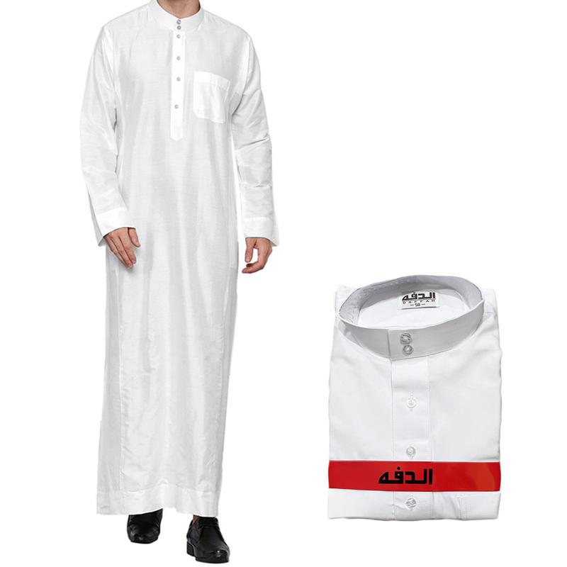 Polyester men's robe, Qatar standing collar robe, pocket design ...