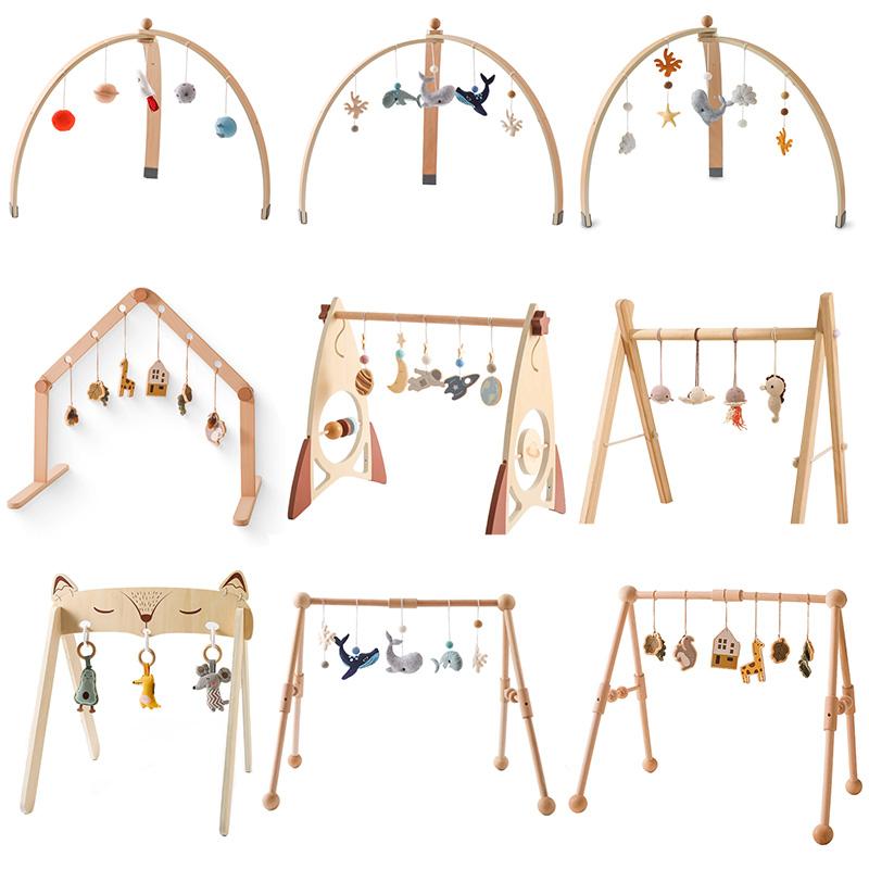 1Set Play Gym Frame Baby Activity Wooden Fitness Frames Play Gym Mobile ...