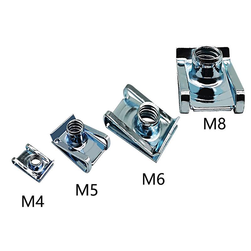 10pcs M4/M5/M6/M8 Car Spring Steel U Type Clips with Thread 8mm ...