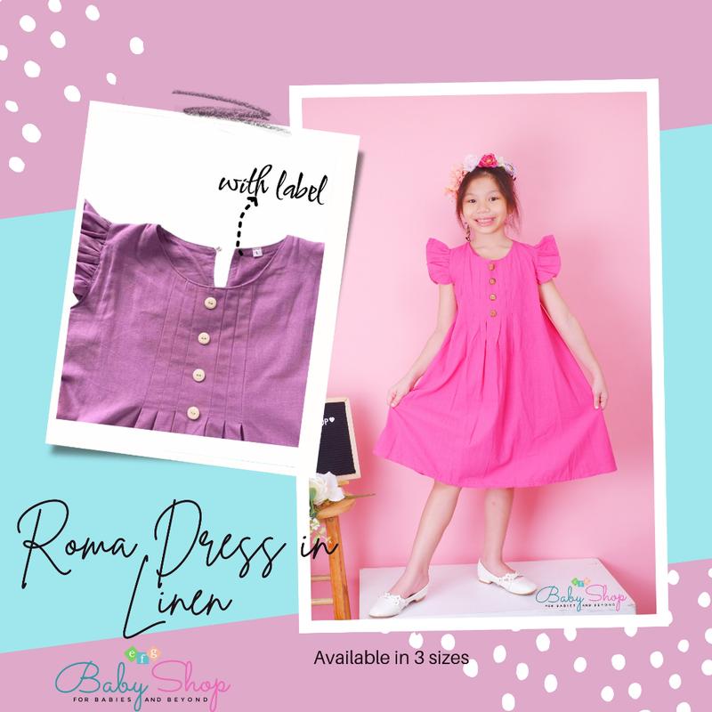 EFG Baby Girl OOTD Roma Buttoned Dress in Linen for 1-8 year - TikTok ...