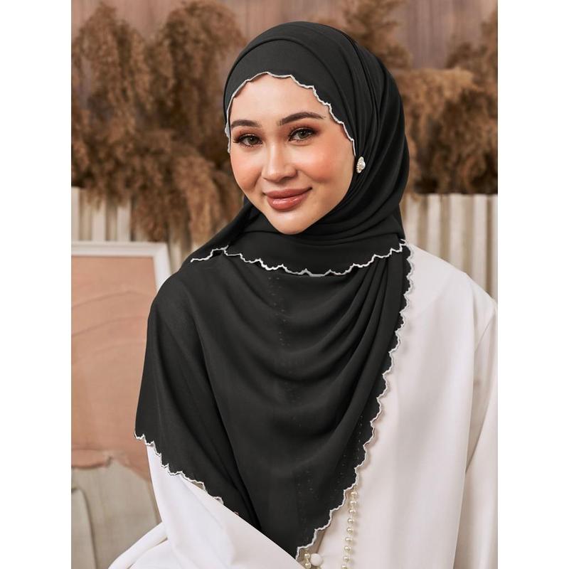 Qaysaa Sulaman Shawl Cotton Premium Cotton Voile sulam - TikTok Shop ...