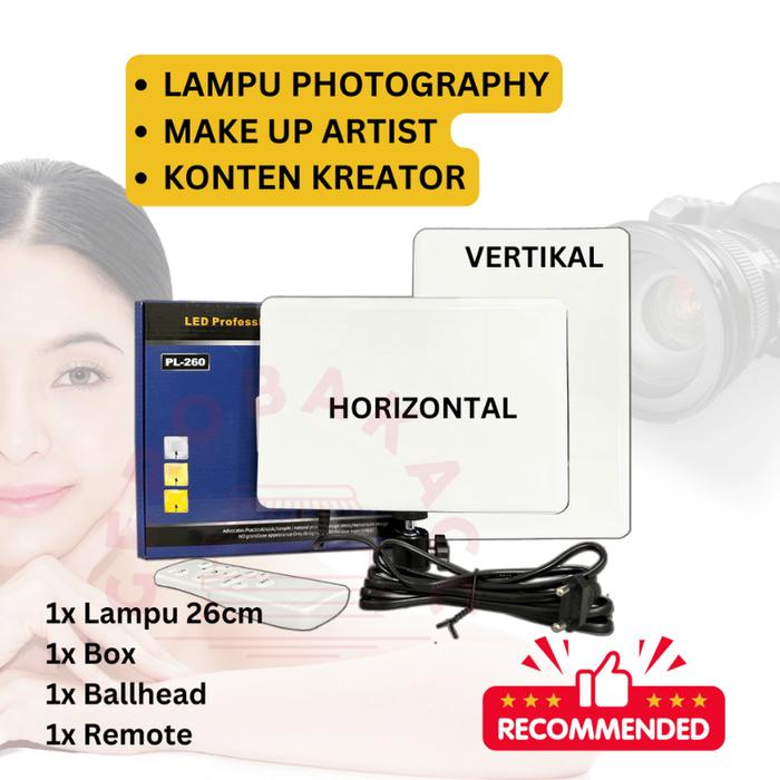 Promo LAMPU FOTOGRAFI MUA RIAS PL-260 10 INCH LED CAMERA LIGHT / LED ...