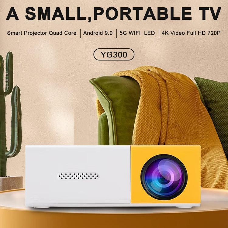 Projector Smart Mini portable YG300 Ultra HD home projector - TikTok ...