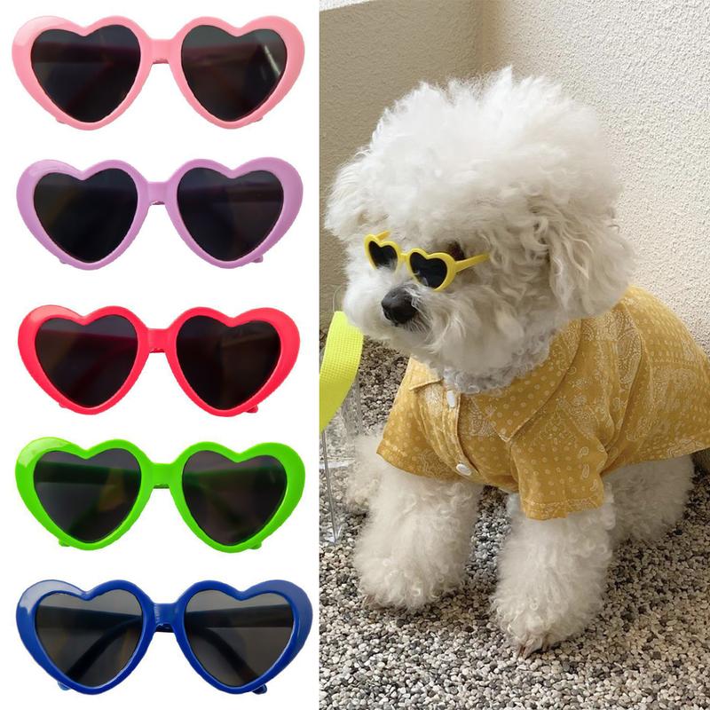 1PC Lovely Heart Shape Pet Cat Glasses Eye-wear Sunglasses For - TikTok ...