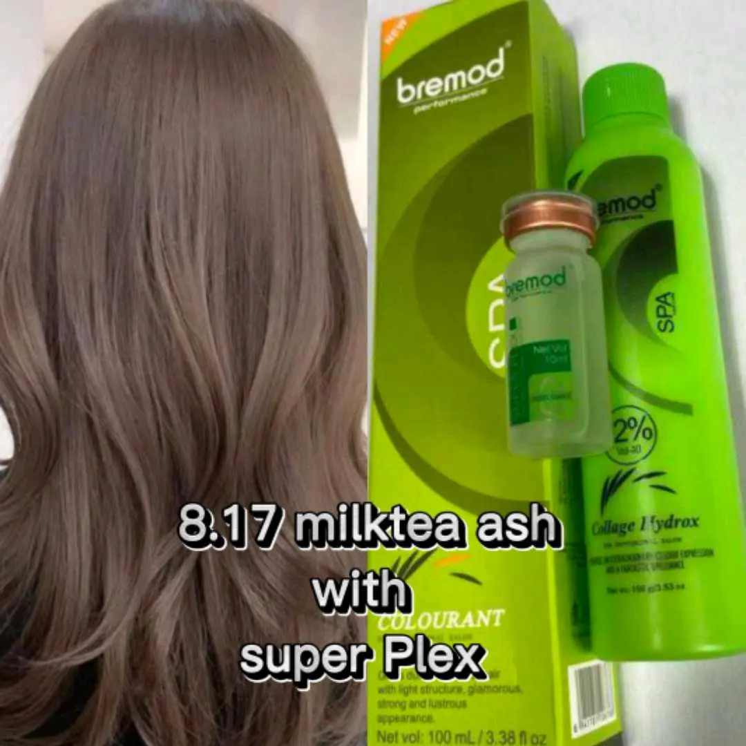 bundle 8.17 milk tea ash colour set 100ml with hydrox 6%9%12% and ...