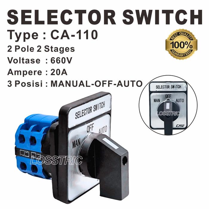 Jual Selector Switch 2 Pole 2 Stages (MAN-OFF-AUTO)/ CA-110(MAN-OFF ...