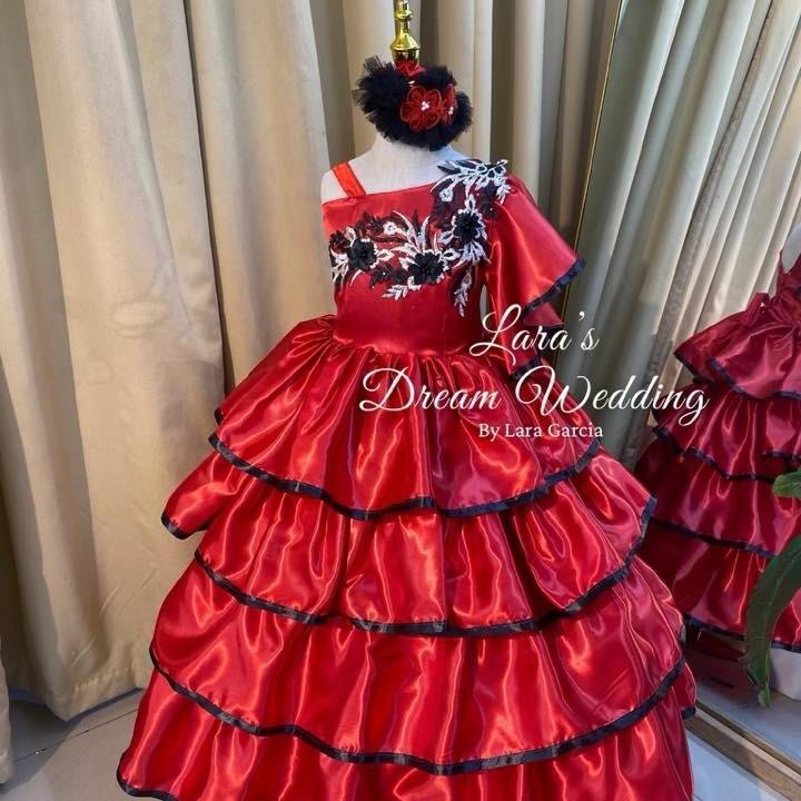 United Nations Custom for Kids/Spain Country Silk Satin Dres - TikTok ...