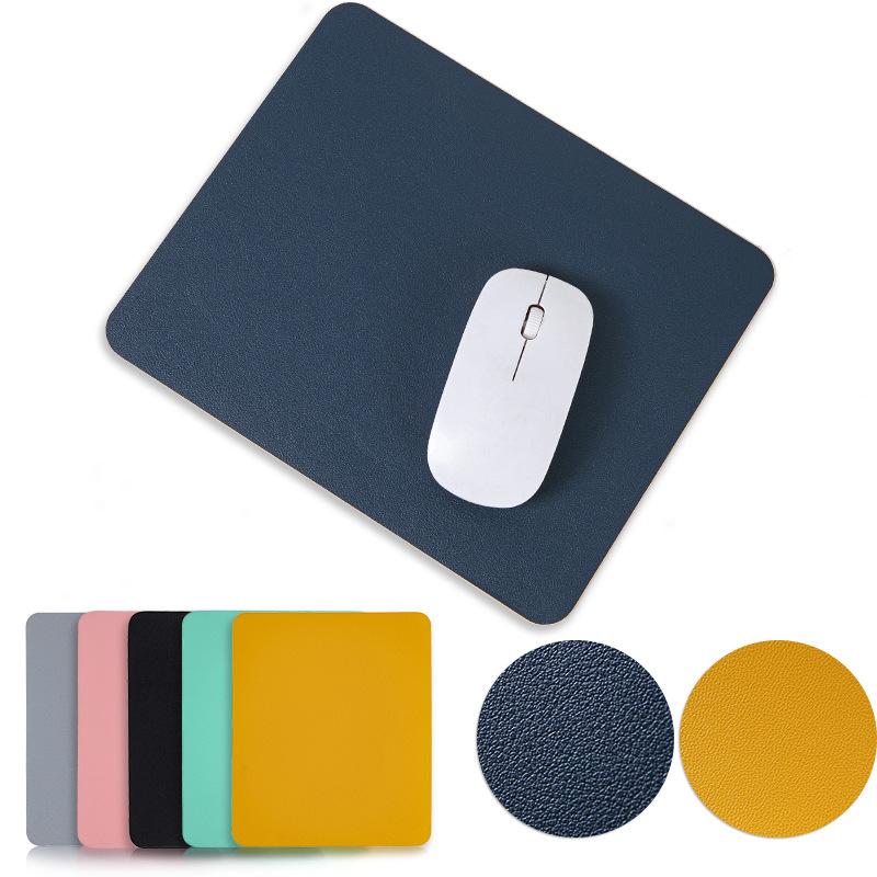 Square Leather Mouse Pad Small Pad Solid Color Office Desk Pad - TikTok ...
