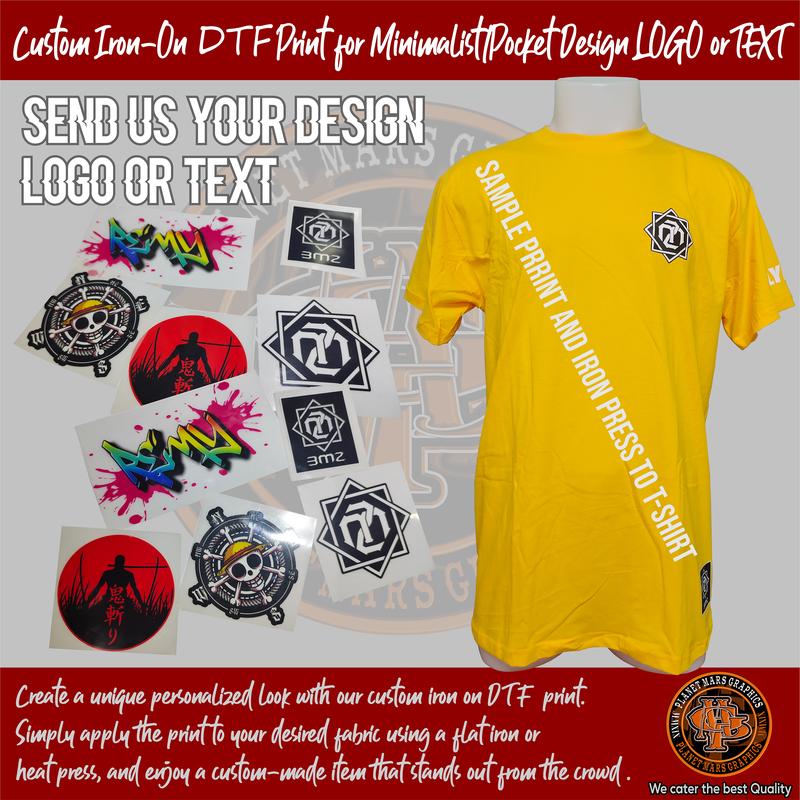 Custom Iron-On DTF Logo for Minimalist / Pocket Design, LOGO - TikTok ...