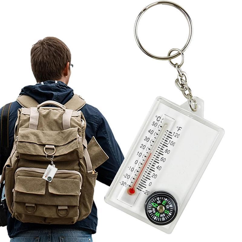 Compass Stand Thermometer 2-in-1 Thumb Mountaineering Stand Thermometer ...