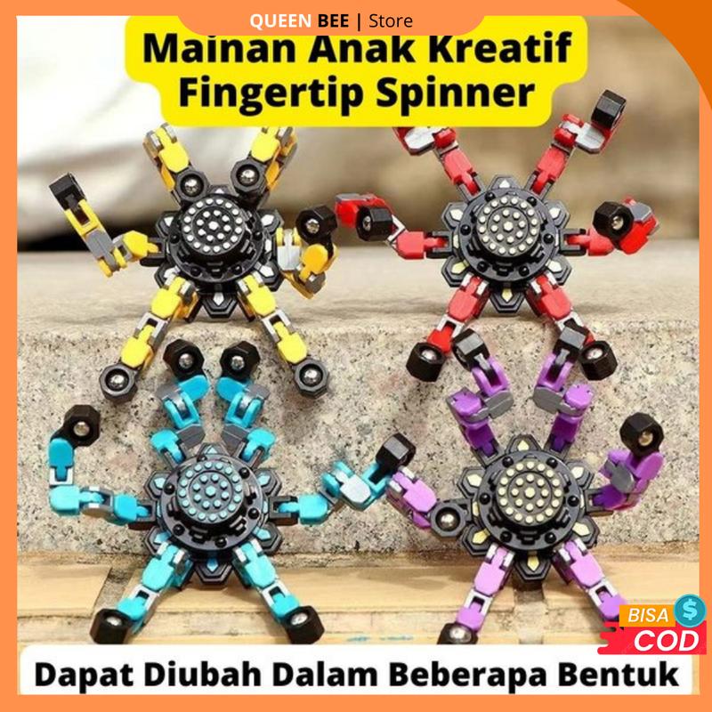 Fingertip Mechanical Spinner Gyro Mainan Anak kreatif Yang Dapat Diubah ...