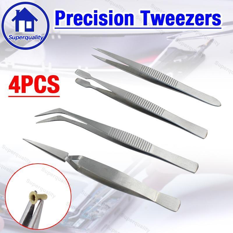 4Pcs/Set Precision Tweezers Stainless Steel Thick Electronic - TikTok ...