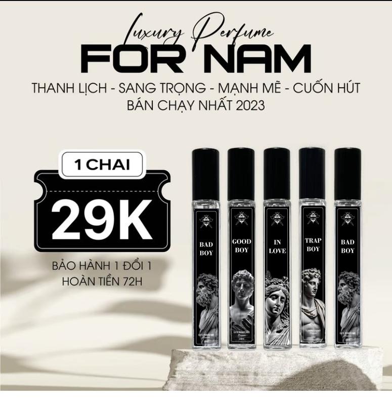 [ NAM ] TINH DẦU NƯỚC HOA NAM LUXURY PERFUME BỘ SƯU TẬP HOT TREND ...