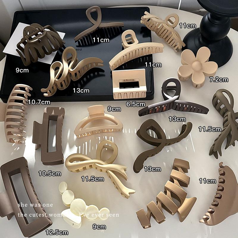 New Women Fashion Claw Hair Clips Coffee Black Acrylic Large - TikTok ...