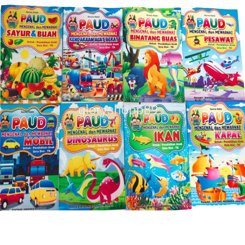 Buku Mewarnai Anak Tk Dan Paud Isi 8 Pcs - Shop | Tokopedia