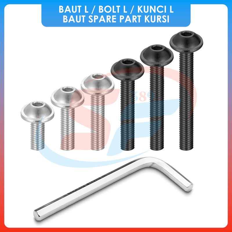 Baut L Bolt Screw L Kunci L Kepala Jamur Baja Steel - Shop | Tokopedia